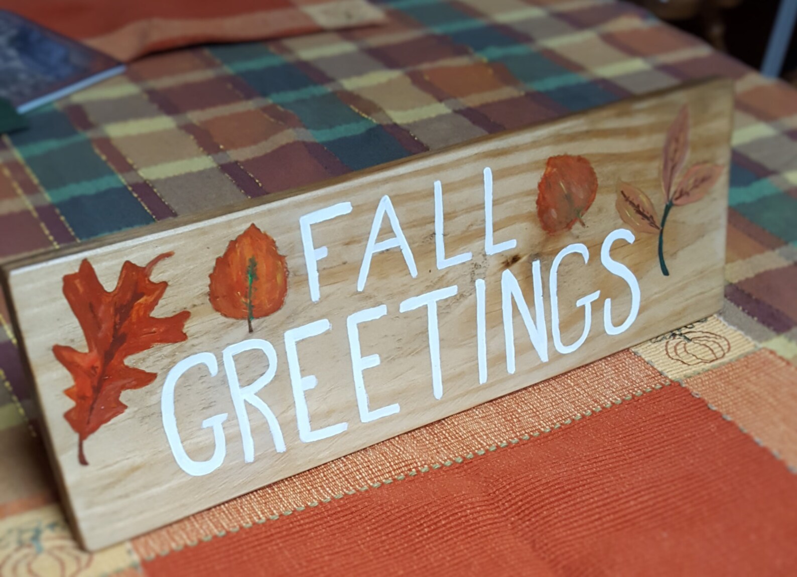Fall Greeting Sign-fall Sign- Wood Sign-painted Sign-front Porch Sign ...