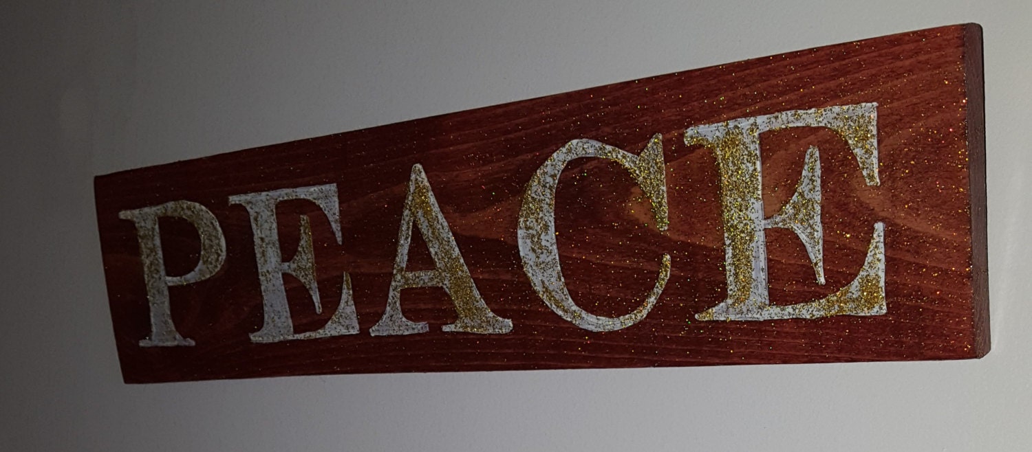 Handmade Sedona Red Peace Sign – Rustic Christmas Wall Decor - Etsy
