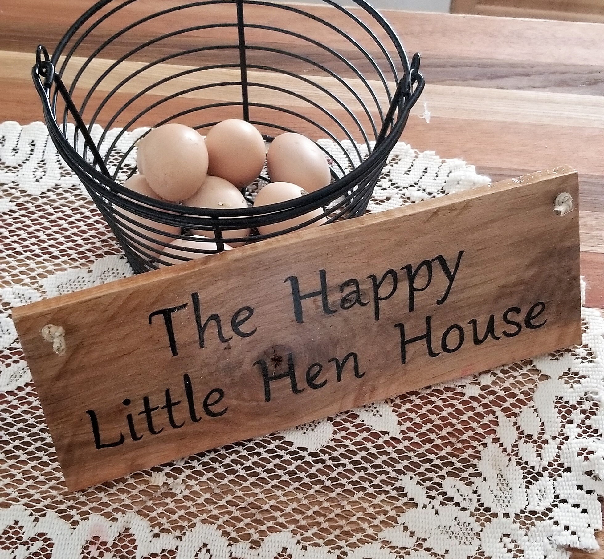 Handmade Rustic,stained Sign That Says"the Happy Little Hen House ...