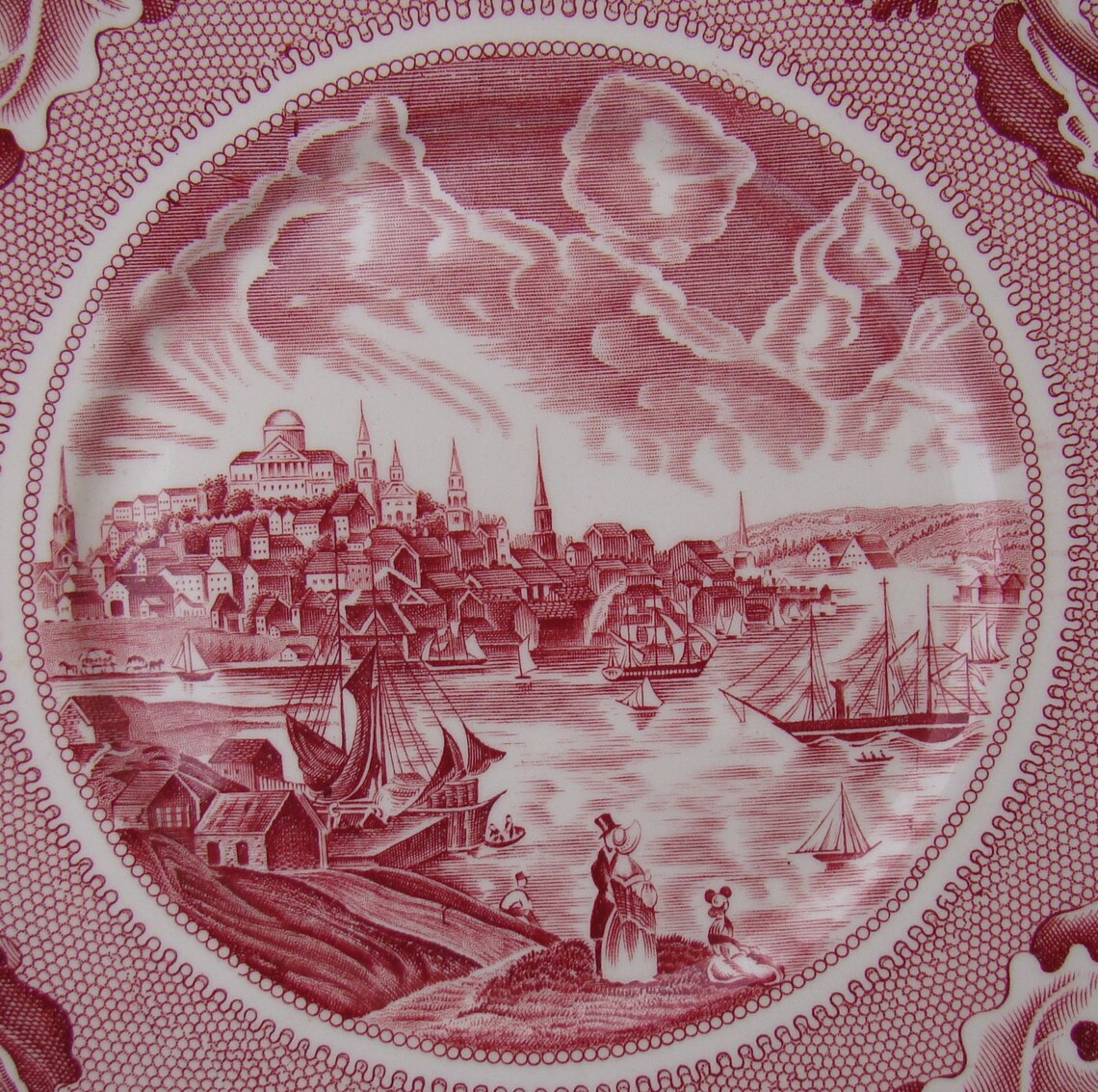 Historic America Underliner for Tureen Johnson Brothers Red /pink 11 1/ ...