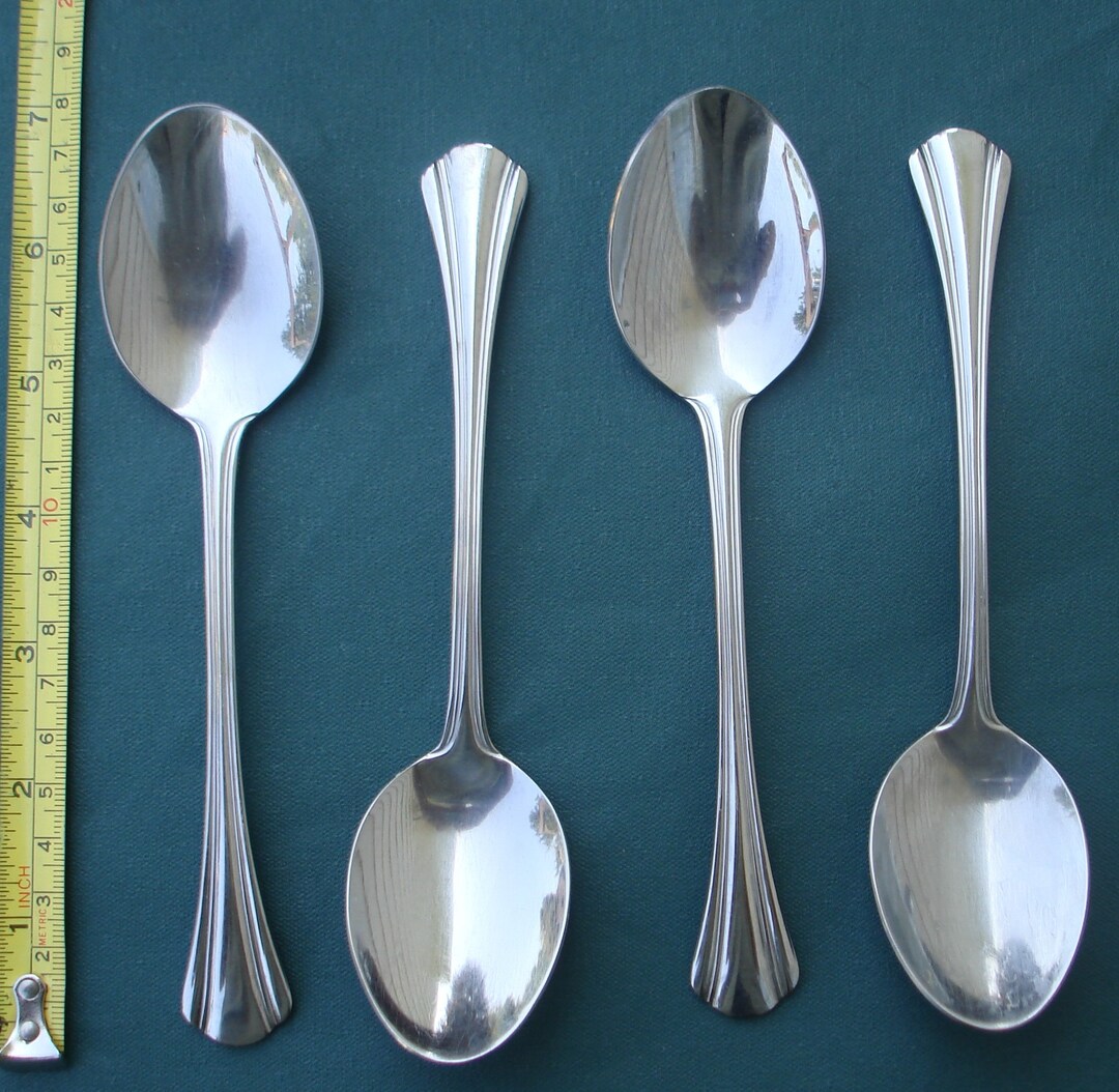 Pfaltzgraff MARGATE 4 Oval Soup Spoons Indonesia 18/8 Stainless 6 3/4 ...
