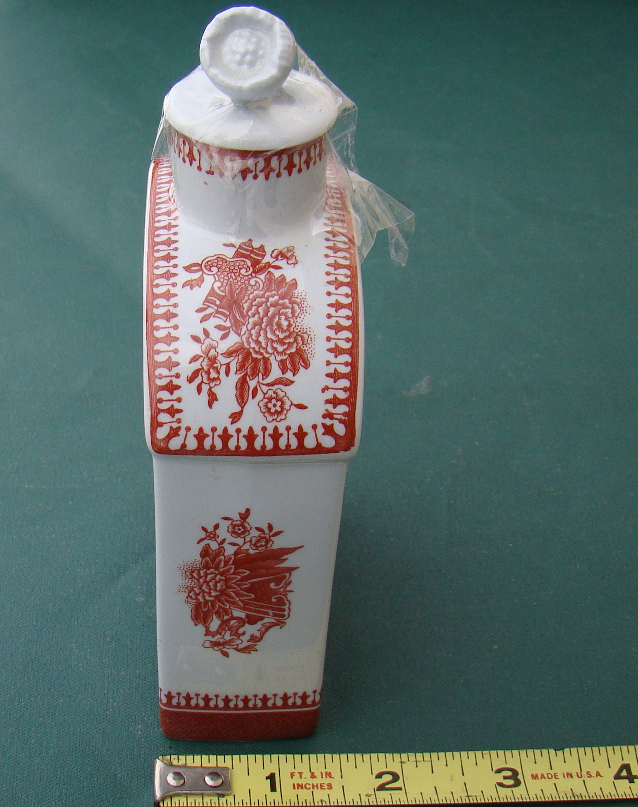 Spode FITZHUGH Red Tea Caddy W Lid From a Design C 1770 - Etsy