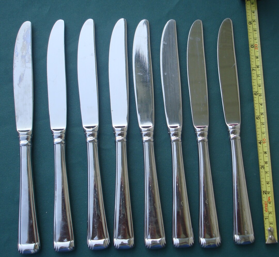 GLORIA MONTCLAIR 8 Dinner Knives Wm A Rogers Deluxe Stainless Oneida ...