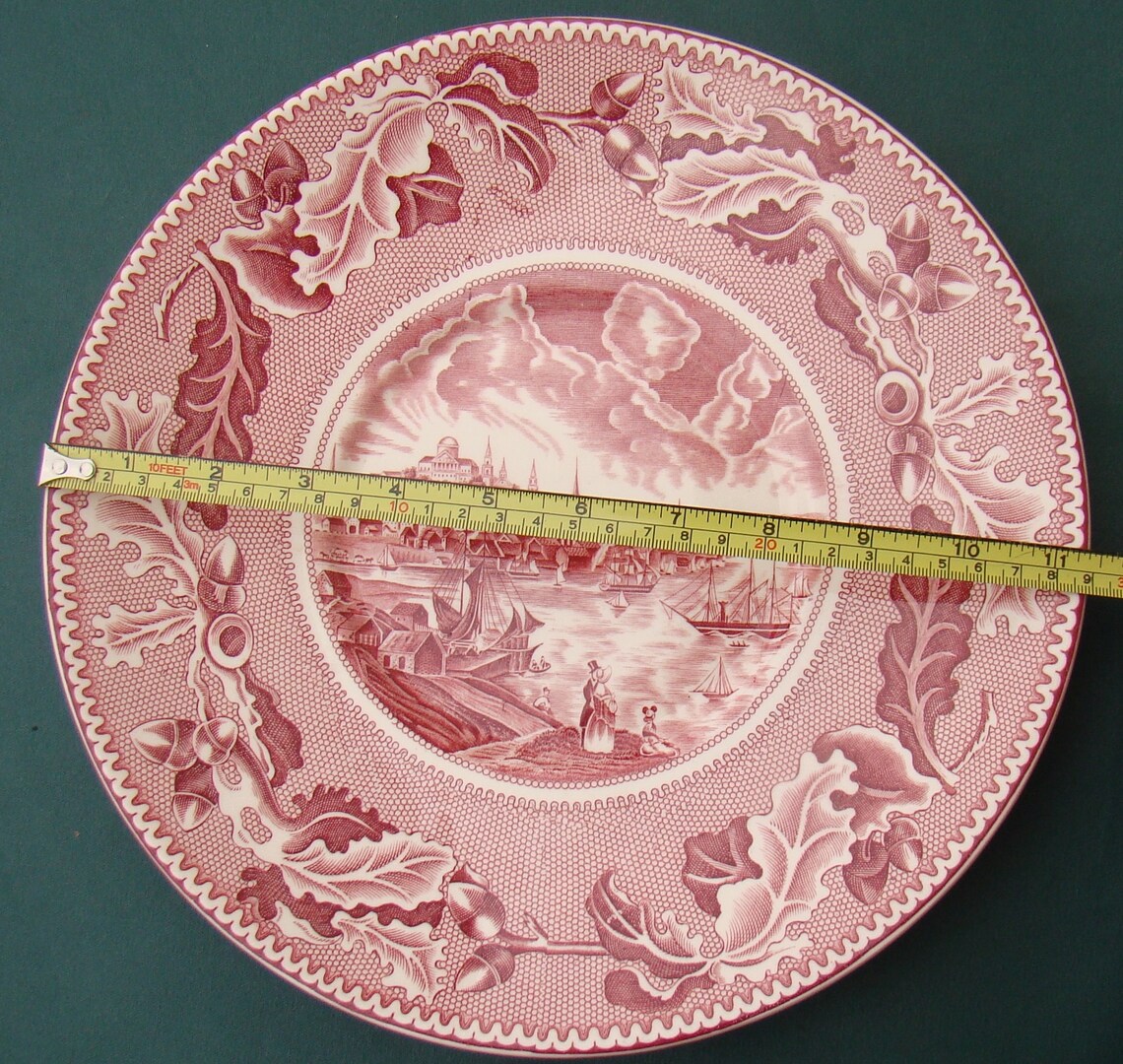 Historic America Underliner for Tureen Johnson Brothers Red /pink 11 1/ ...