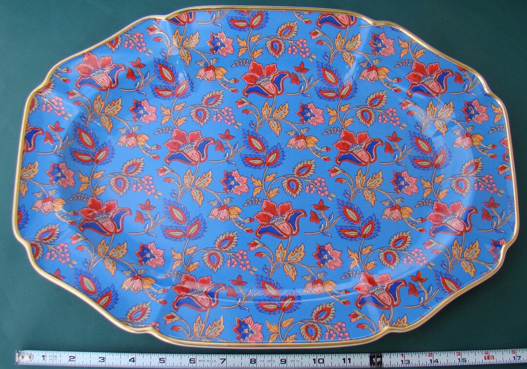WADE AMERICAN MASALA Chintz Oval Platter - Etsy
