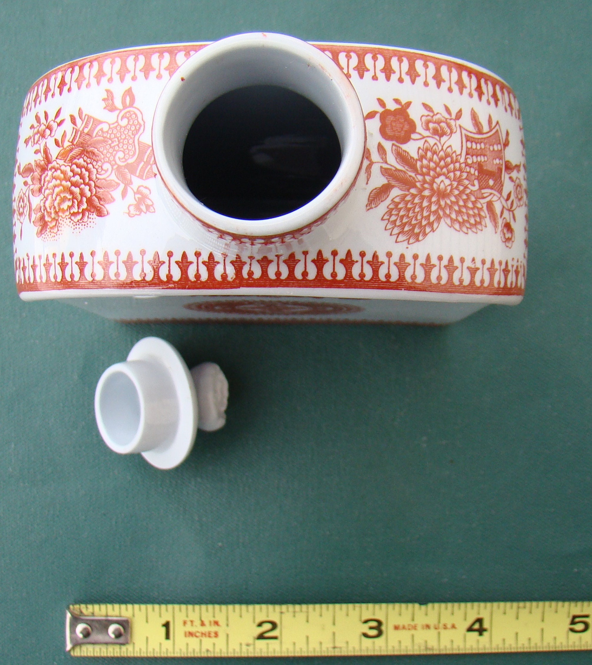 Spode FITZHUGH Red Tea Caddy W Lid From a Design C 1770 - Etsy