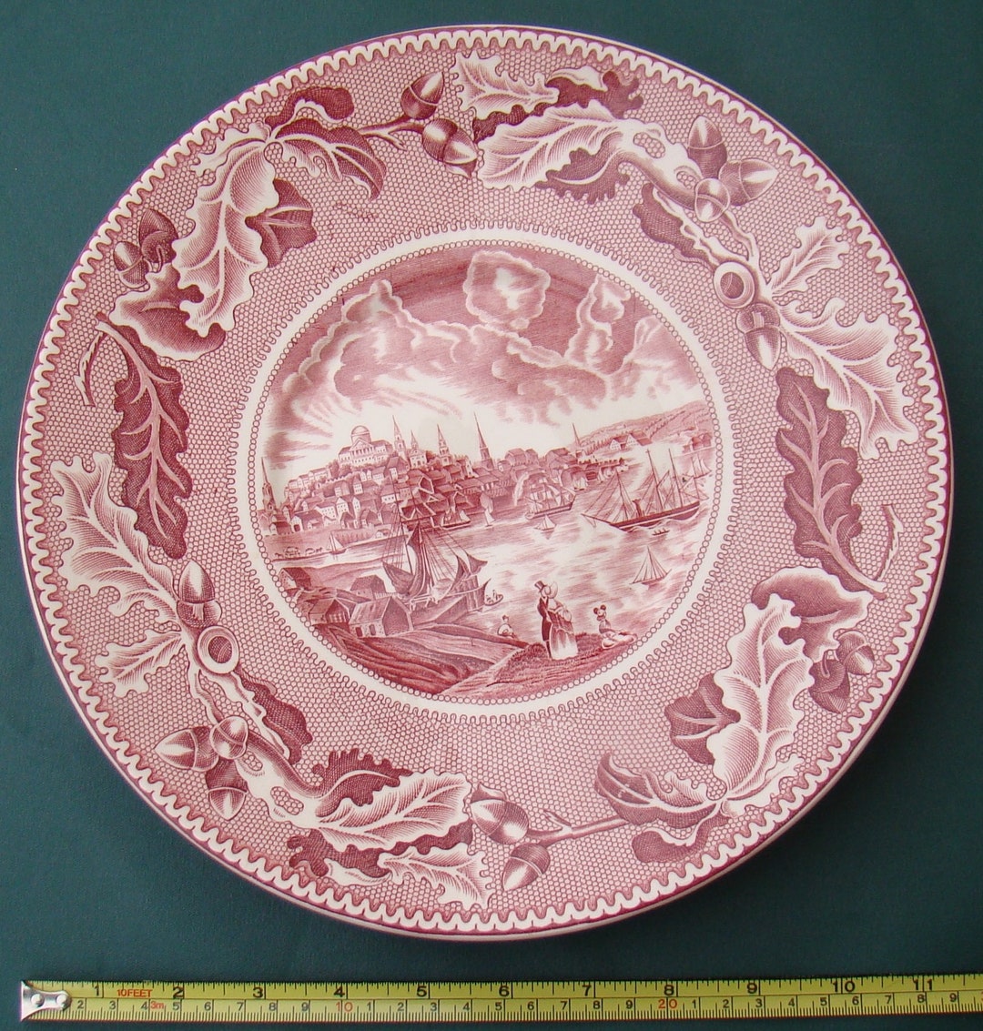 Historic America Underliner for Tureen Johnson Brothers Red /pink 11 1/ ...