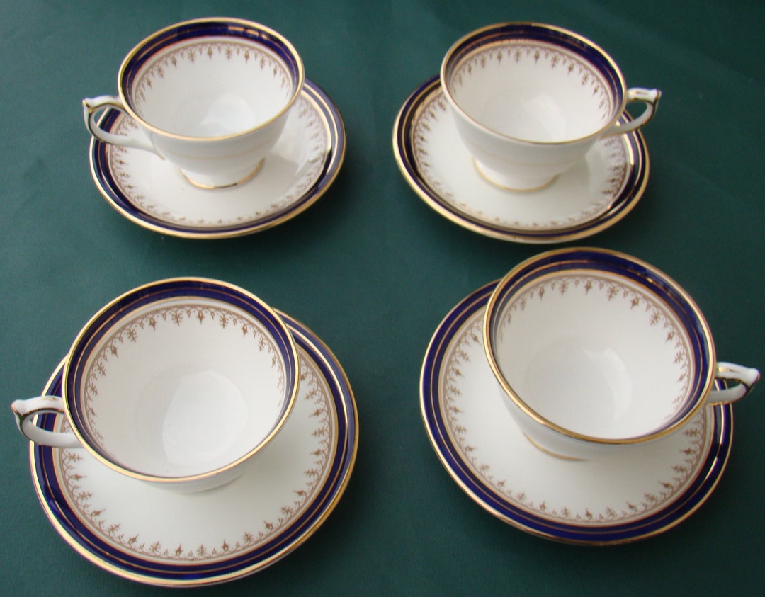 Aynsley 1646 LEIGHTON Fine English Bone China 4 Cups & Saucers - Etsy