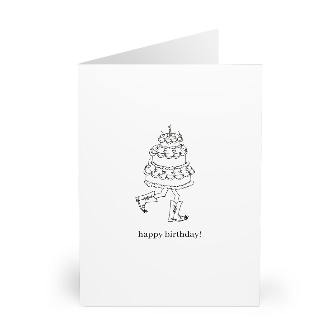 Runaway Cake Birthday Cards (5 Pack) - Etsy