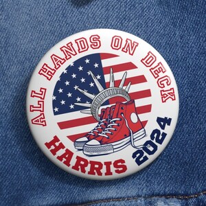 Kamala Harris 2024 Button Red Chucks Backpack Pin Election Pin ...