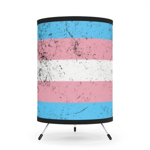 Trans Pride Flag | Tripod Lamp With High-res Printed Shade | USCA Plug ...