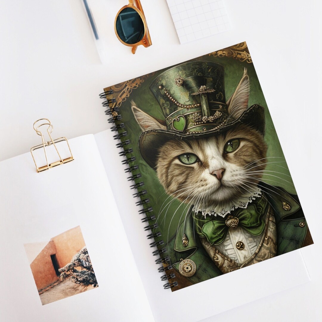 Irish Victorian Cat Notebook | Travelers Notebook | Gratitude Journal ...