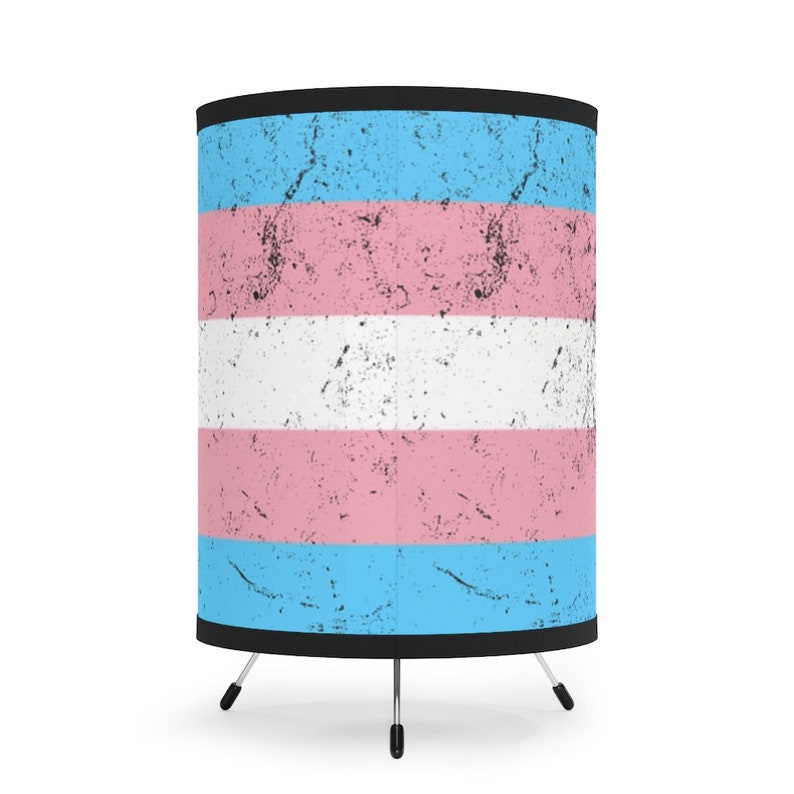 Trans Pride Flag | Tripod Lamp With High-res Printed Shade | USCA Plug ...