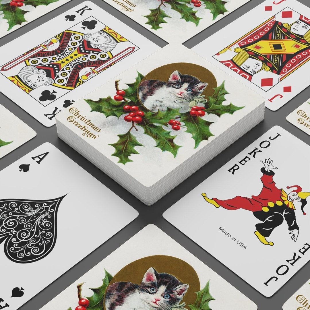 Christmas Playing Cards Playing Cards for Solitaire - Etsy