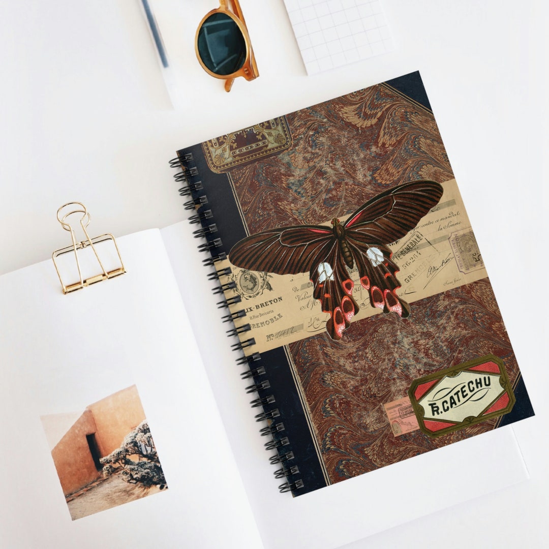 Moth Ephemera Spiral Notebook | Dark Academia Notebook | Goth ...