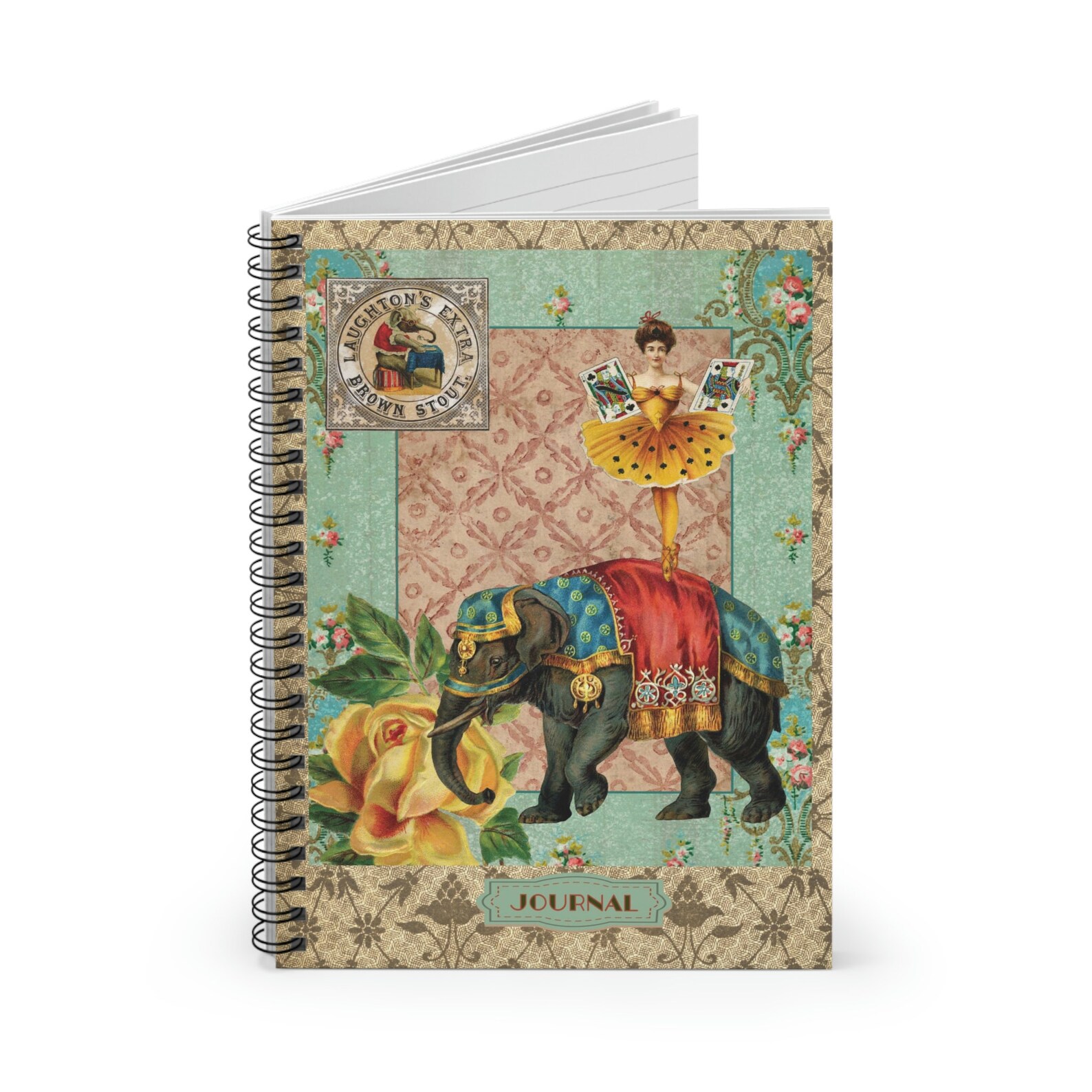 Cute Circus Elephant Journal Whimsical Spiral Notebook Big - Etsy