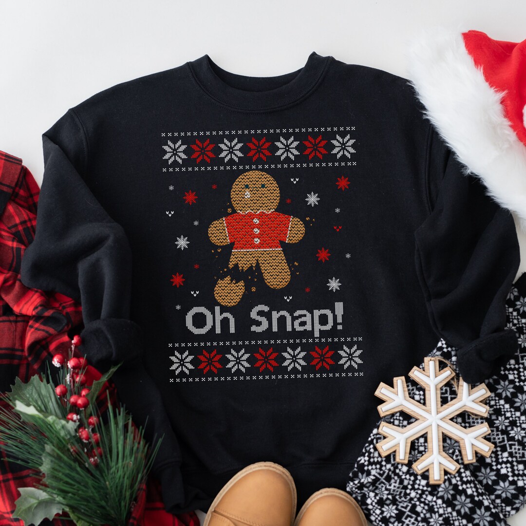Ugly Christmas Sweatshirt Christmas Crewneck Gingerbread Sweater Ugly ...