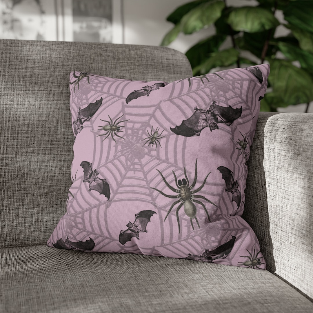Bats Pillow Cover | Dark Cottagecore Halloween Pillow Cover | Witchcore ...
