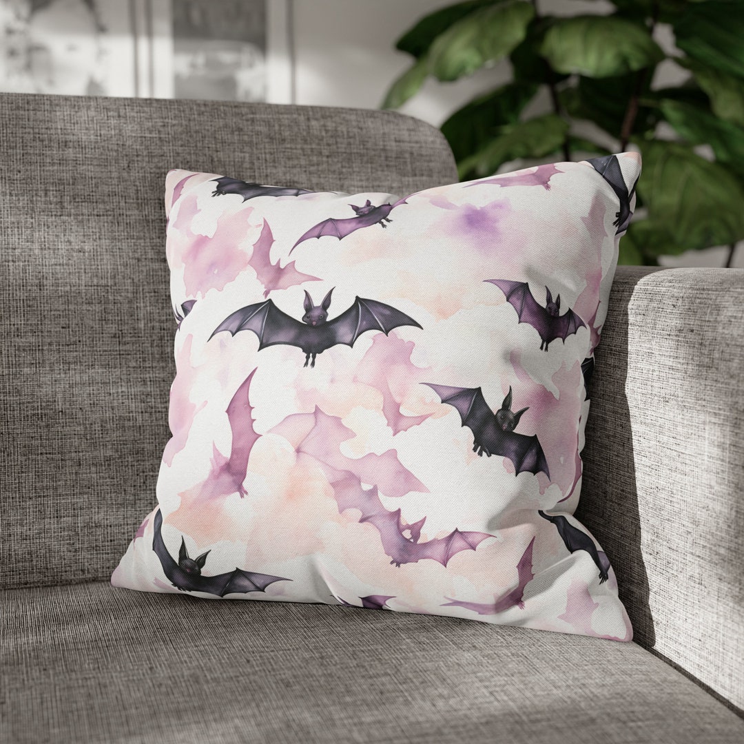 Bat Pillow Cover | Dark Cottagecore Halloween Pillow Cover | Witchcore ...
