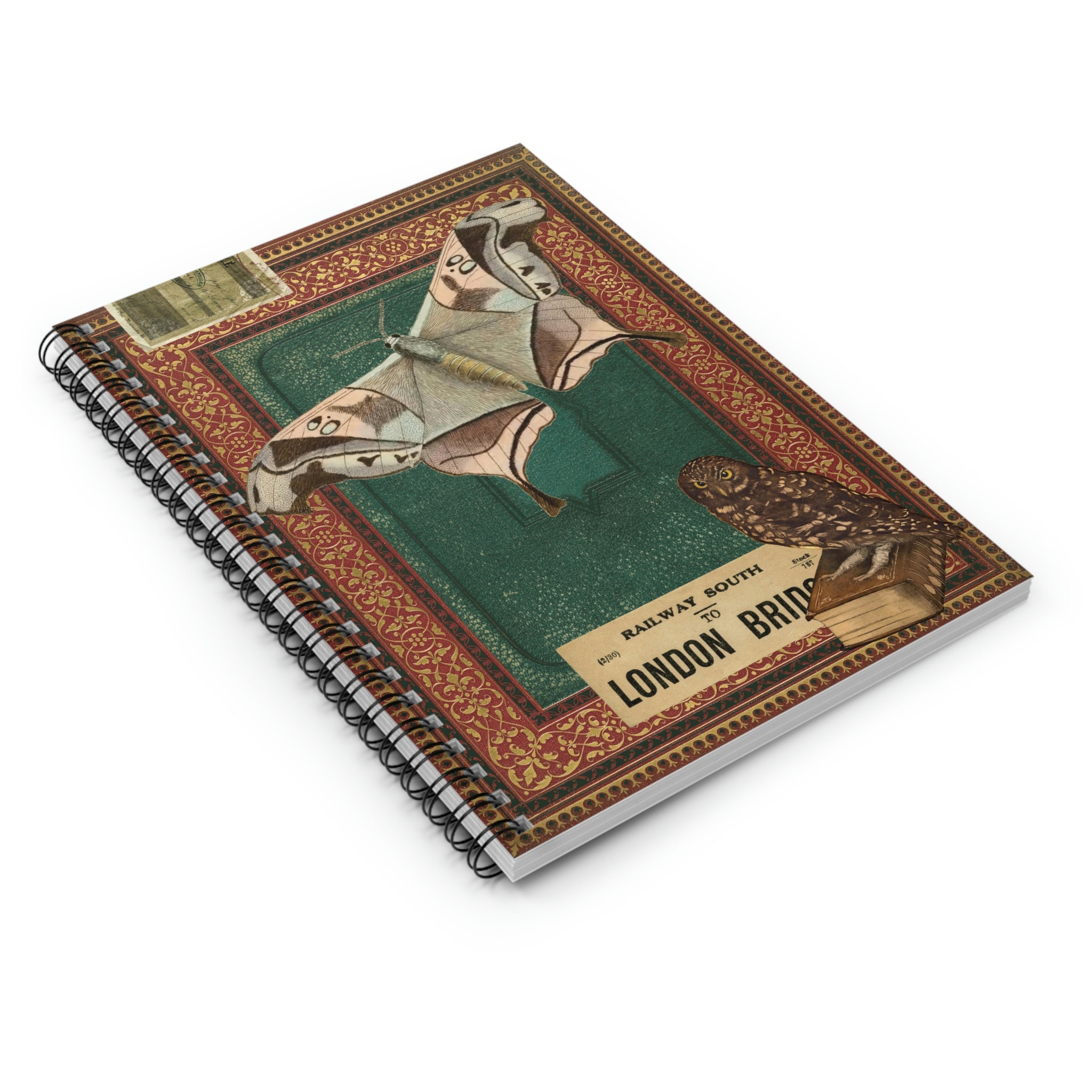Moth Ephemera Spiral Notebook | Dark Academia Owl Notebook | Goth ...