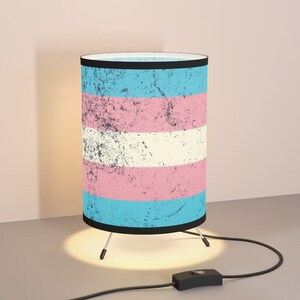 Trans Pride Flag | Tripod Lamp With High-res Printed Shade | USCA Plug ...
