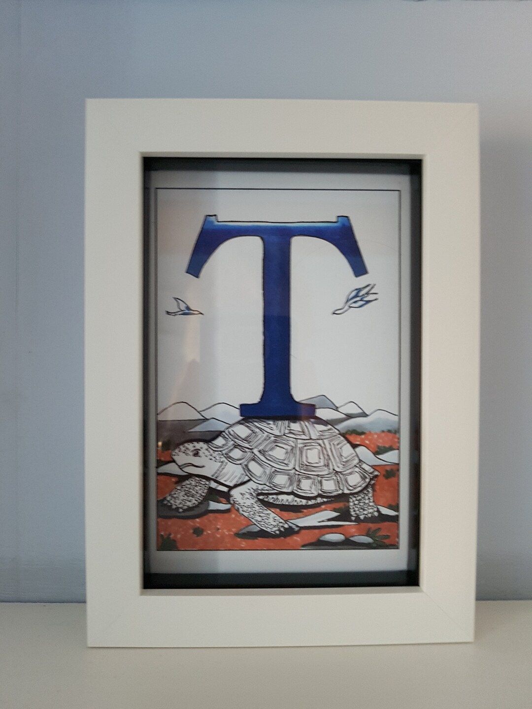 7 X 5 Animal Alphabet Picture in White Box Frame - Etsy