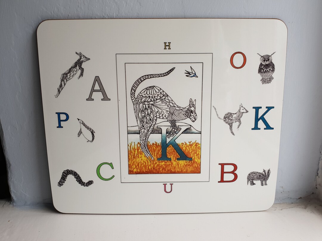 Animal Alphabet Place Mat - Etsy