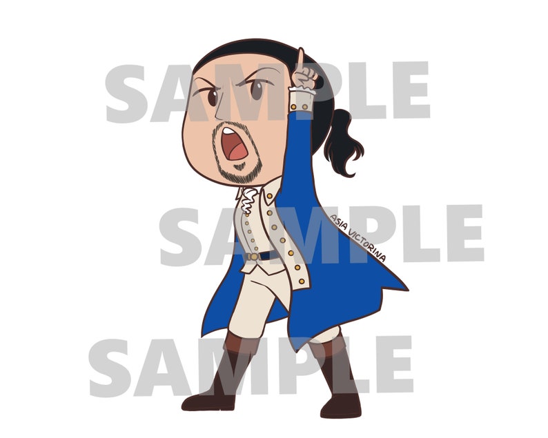 Hamilton Chibi Broadway Musical Playbill Aufkleber Vinyl Phone Laptop ...