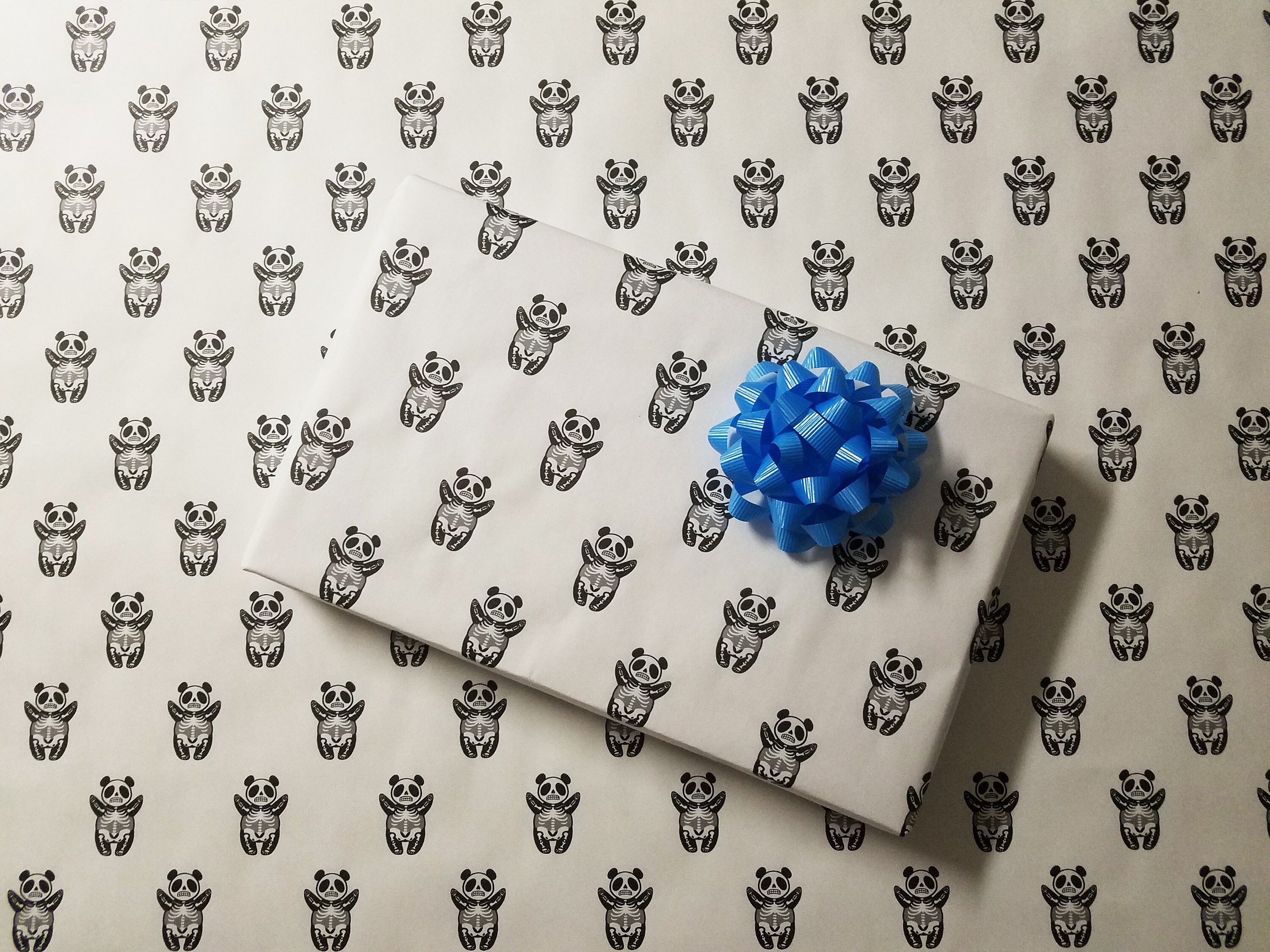 Gothic Panda Bear X-ray Skeleton Black and White Wrapping - Etsy Hong Kong