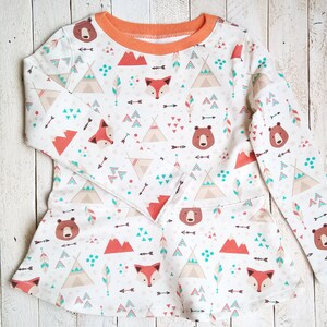 Animal Shirt for Girls Organic Cotton Tunic Tops Cute Tunic - Etsy