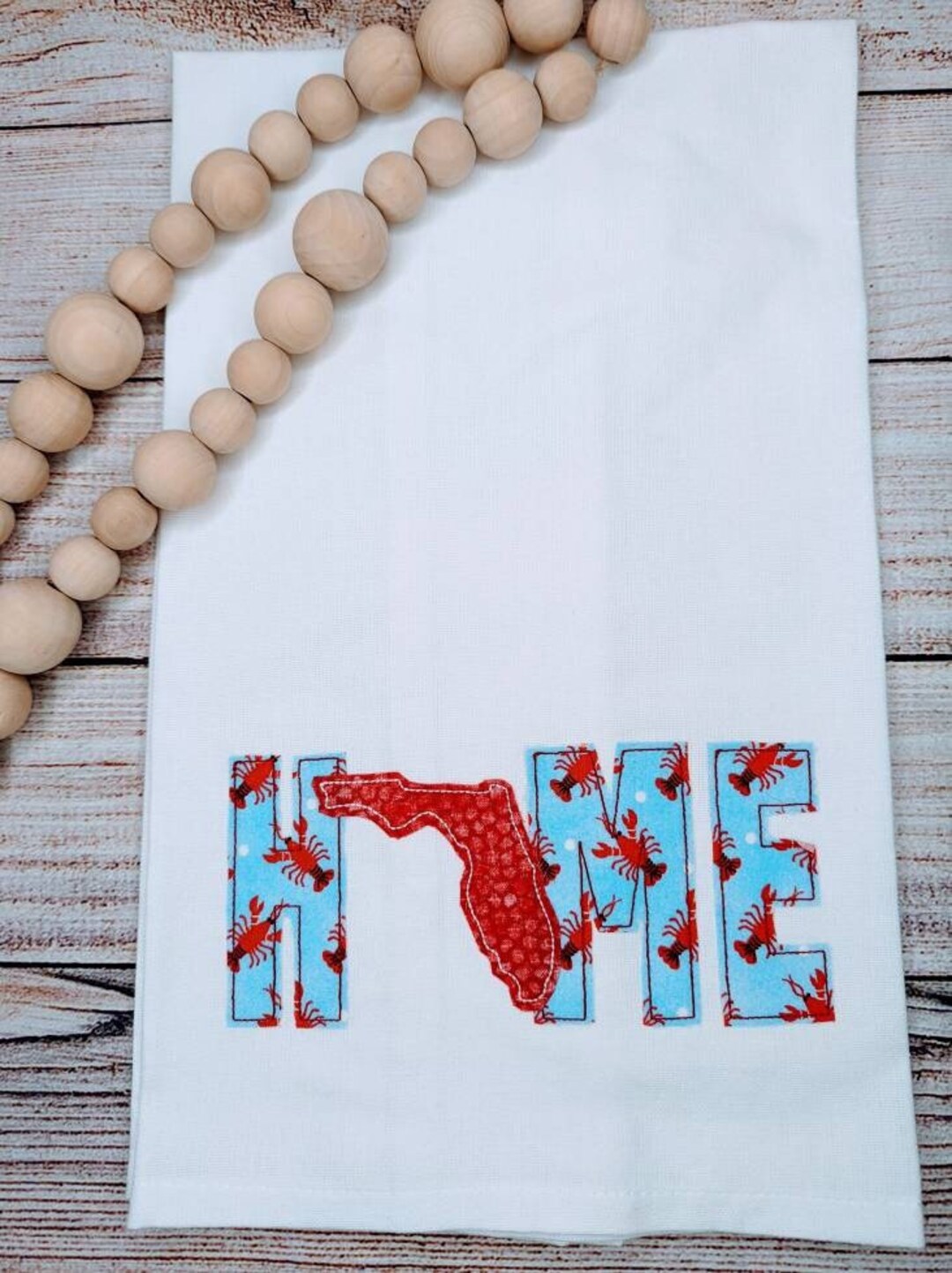 Florida Home Embroidered Kitchen Towel – Appliqued Cotton Decor - Etsy