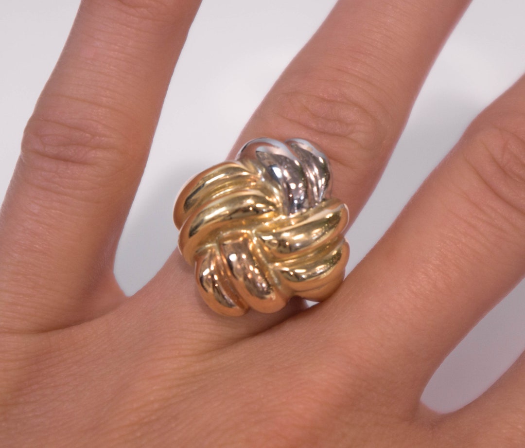 14K Tri Color Knot - Etsy