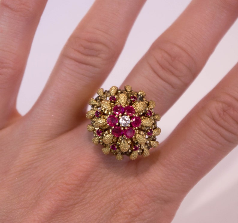 18K Thai Princess Style Ring - Etsy