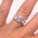 14K CZ Three Stone Ring - Etsy