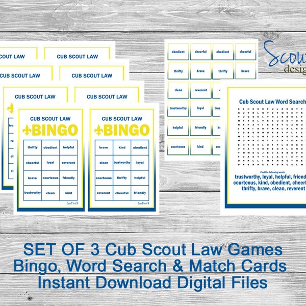 Cub Scout Printables - Etsy