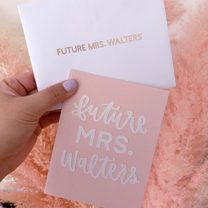 Custom Future Mrs. Card Hand lettered Personalized | Etsy