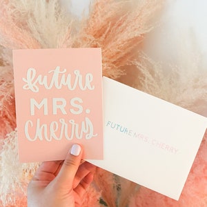 Custom Future Mrs. Card Hand lettered Personalized | Etsy