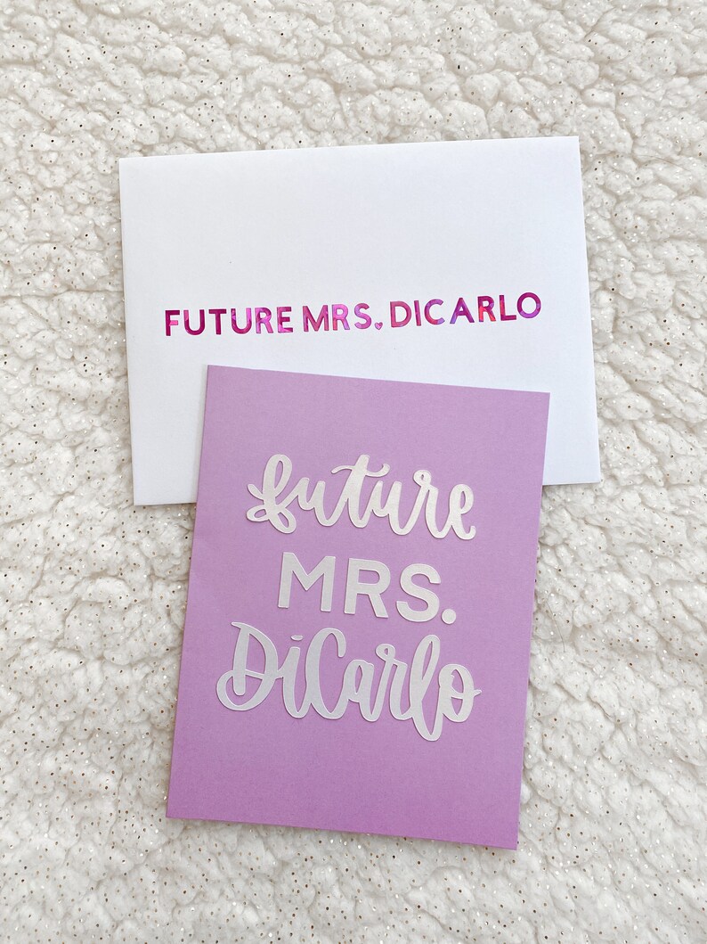 Custom Future Mrs. Card Hand Lettered Personalized - Etsy