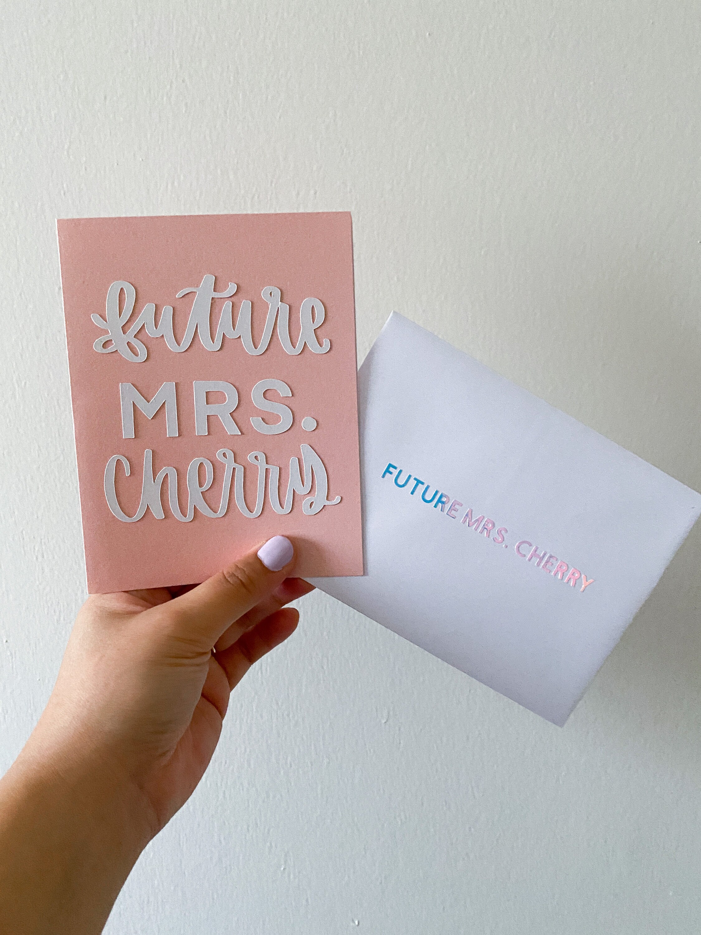 Custom Future Mrs. Card Hand lettered Personalized | Etsy