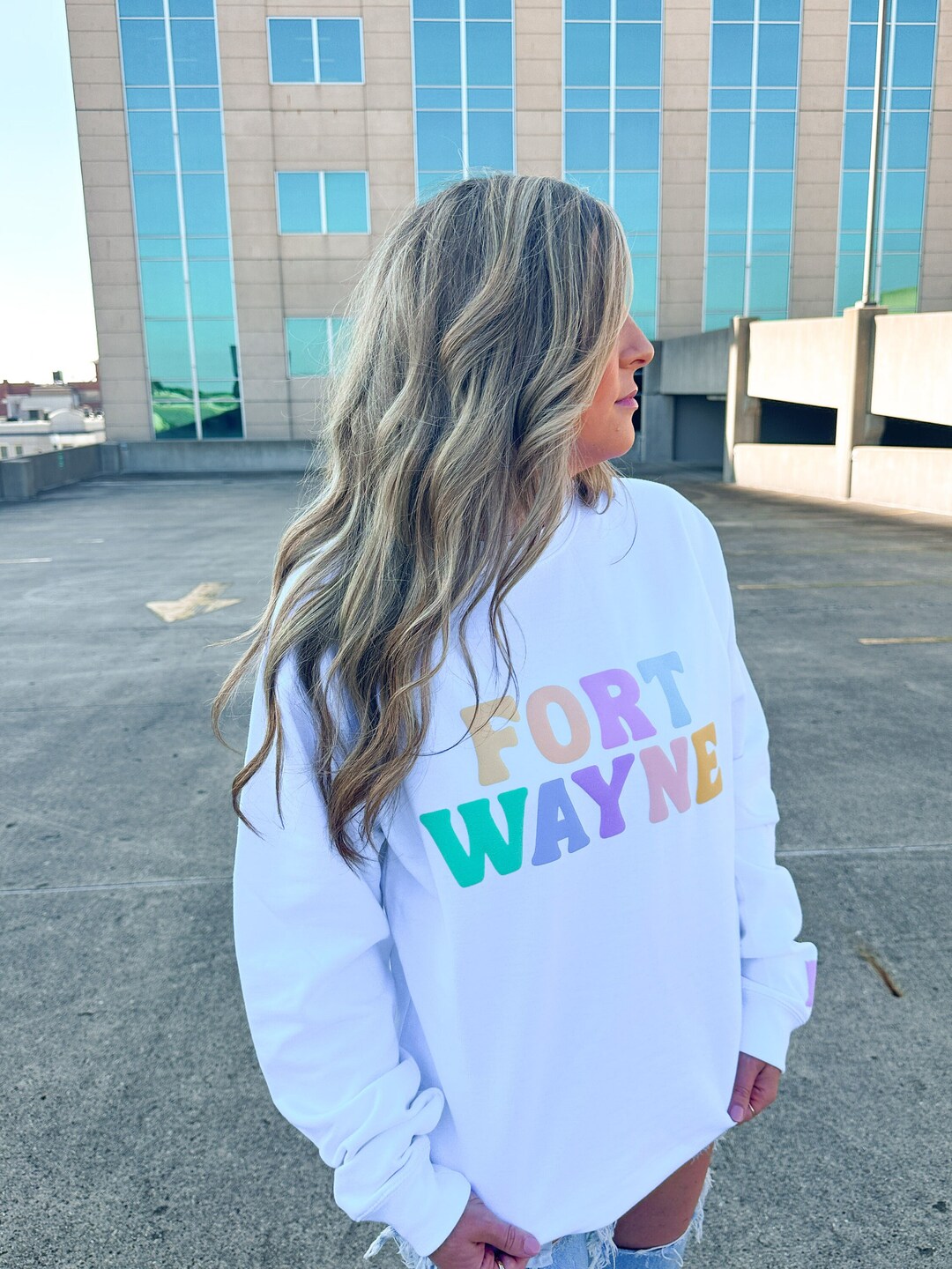 Fort Wayne Indiana Pastel Puff Crewneck - Etsy