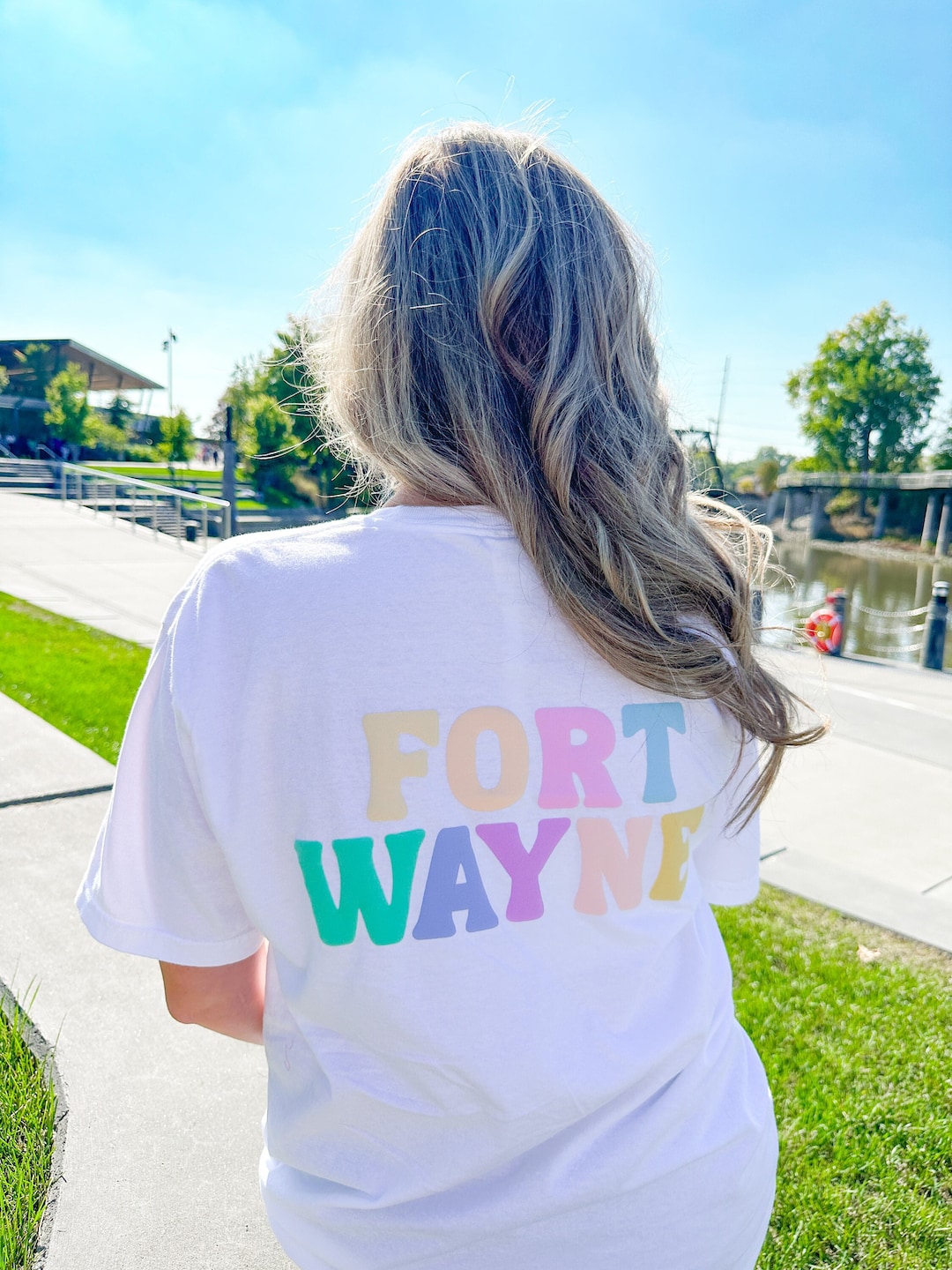 Fort Wayne Indiana Pastel Puff Pocket T-shirt - Etsy