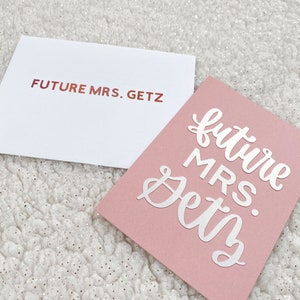 Custom Future Mrs. Card | Hand Lettered | Personalized | Bridal Shower ...