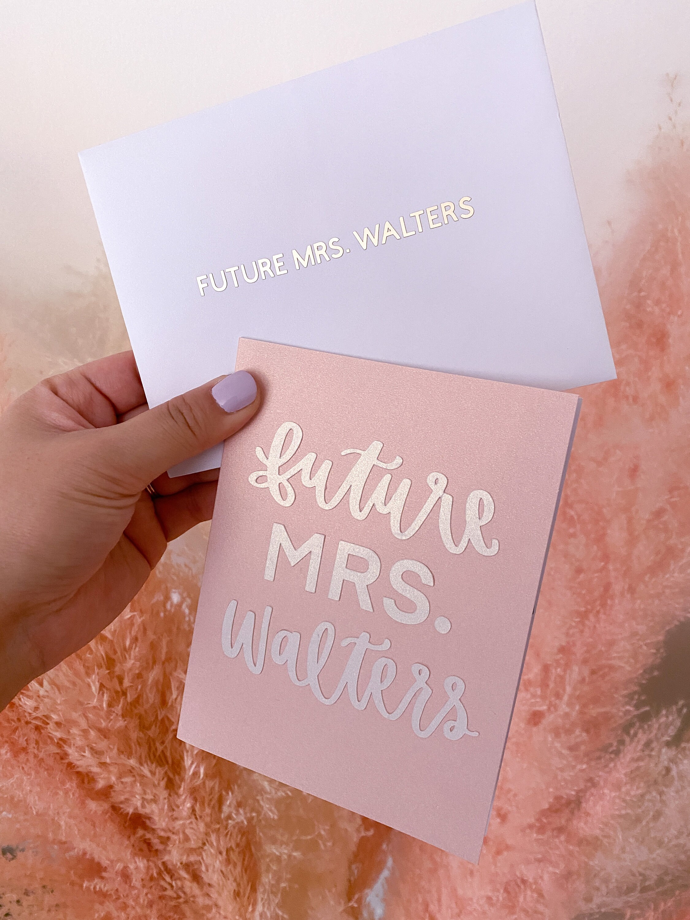 Custom Future Mrs. Card Hand lettered Personalized | Etsy