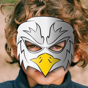 Eagle Mask Printable, Paper DIY for Kids and Adults. PDF Template ...