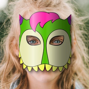 Monster #2 Mask Printable, Paper DIY for Kids and Adults. PDF Template ...
