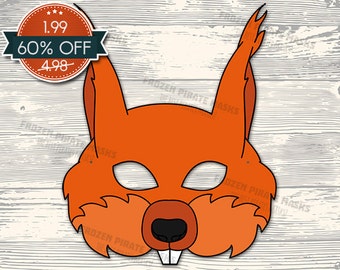 Squirrel Mask Printable | Etsy