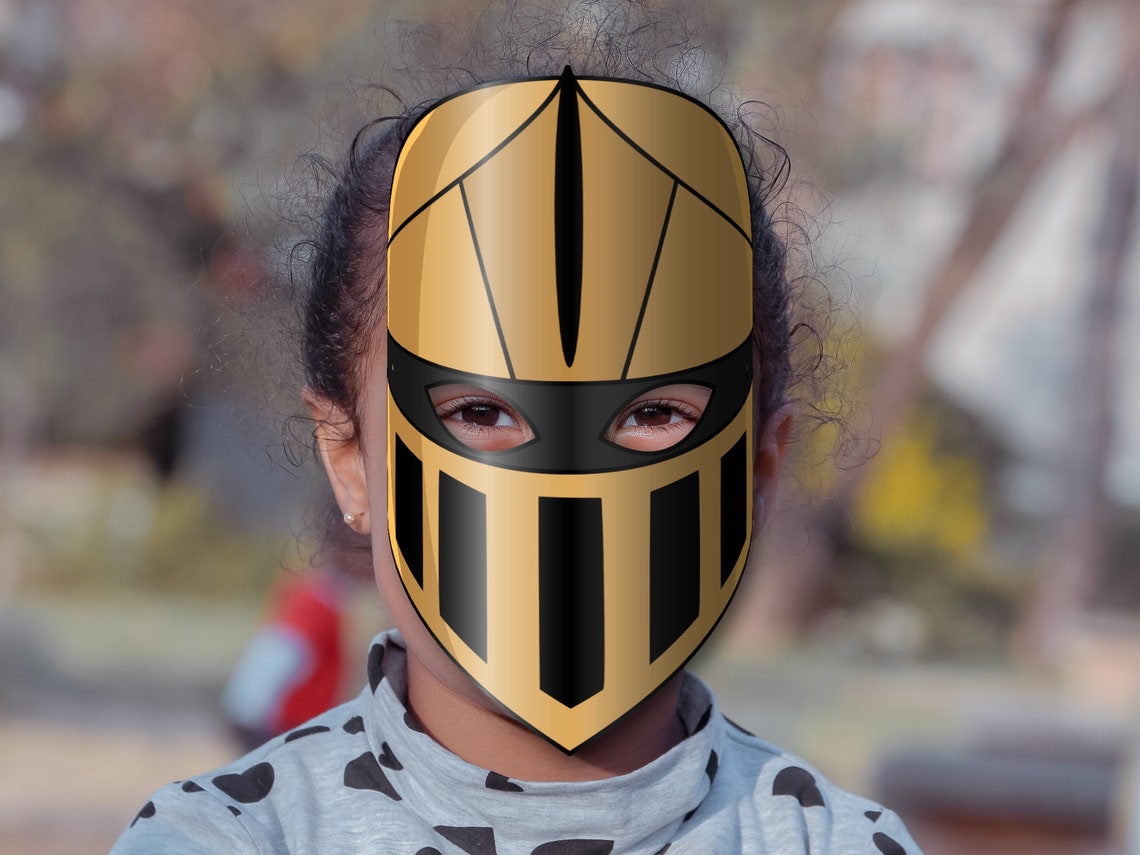 Knight Mask Printable, Paper DIY for Kids and Adults. PDF Template ...