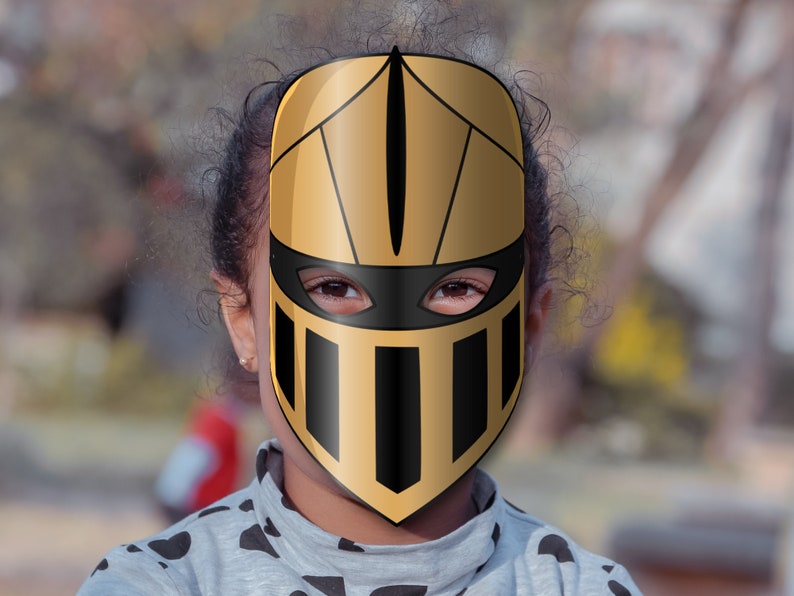 Knight Mask Printable, Paper DIY for Kids and Adults. PDF Template ...