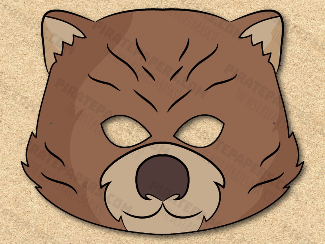 Wombat Mask Printable, Paper DIY for Kids and Adults. PDF Template ...