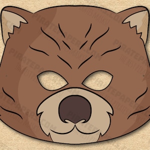 Wombat Mask Printable, Paper DIY for Kids and Adults. PDF Template ...